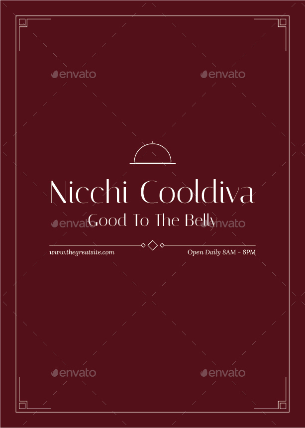 Elegant Framed Restaurant Menu, Print Templates | GraphicRiver