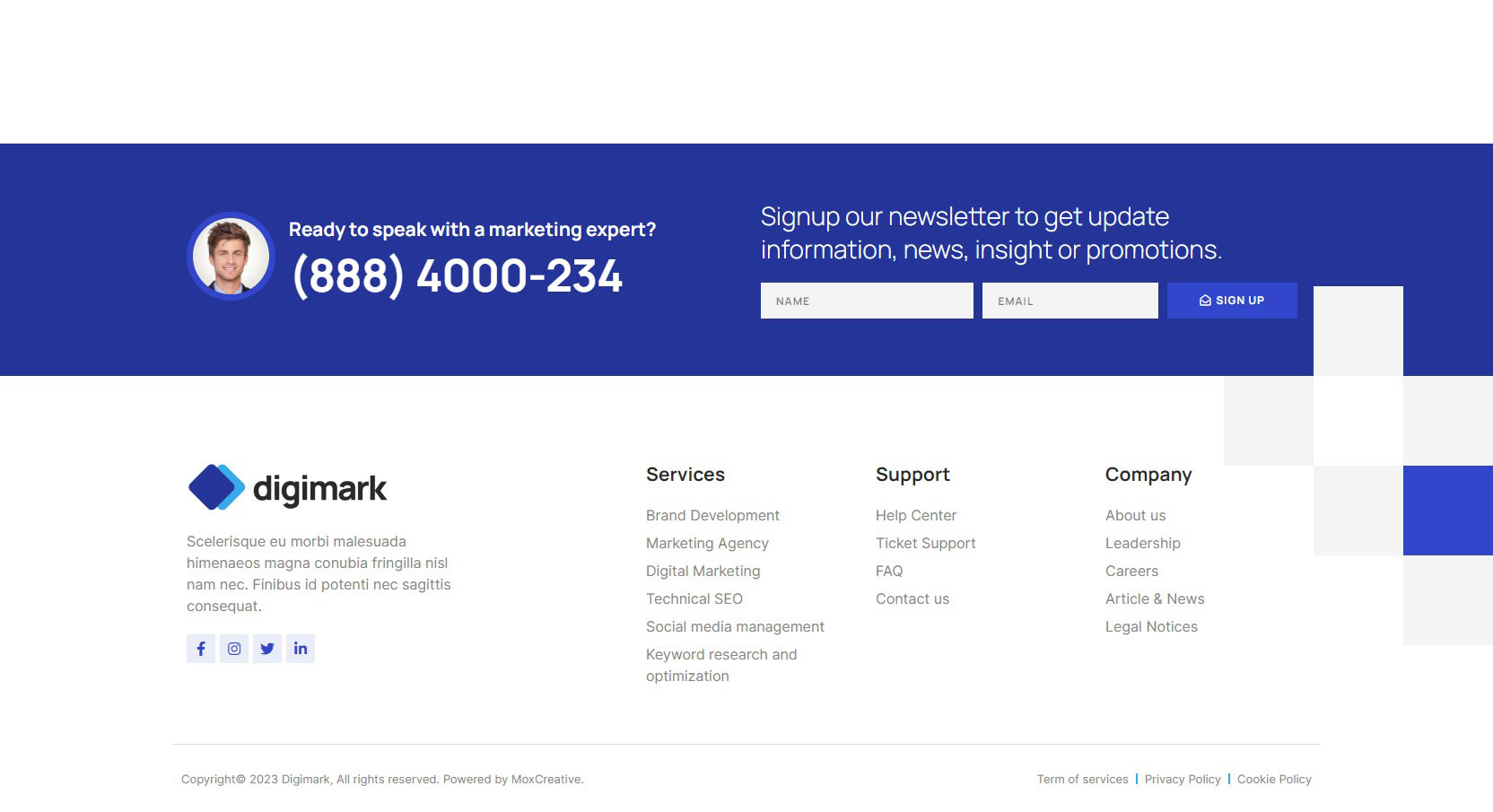 Digimark - Digital Marketing Agency Elementor Pro Template Kit by moxcreative