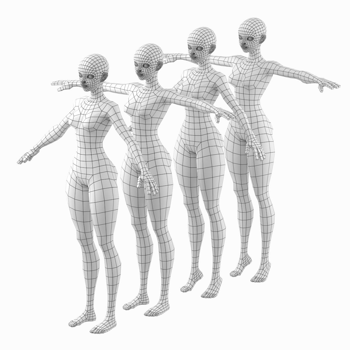 Stylized Female 02 Fine Shape Mesh by valeriik | 3DOcean