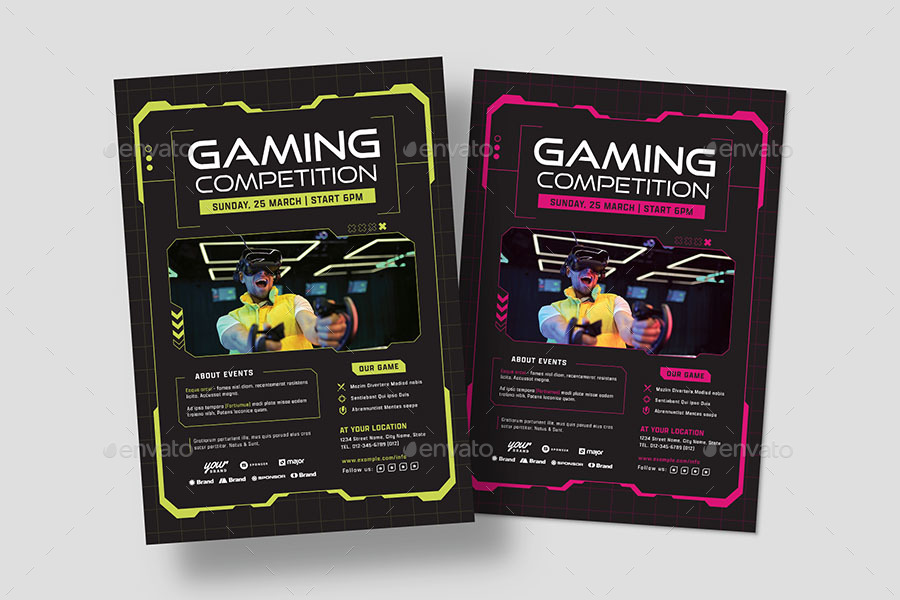 eSports Gaming Flyer Template, Print Templates | GraphicRiver