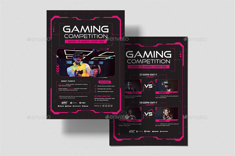 eSports Gaming Flyer Template, Print Templates | GraphicRiver