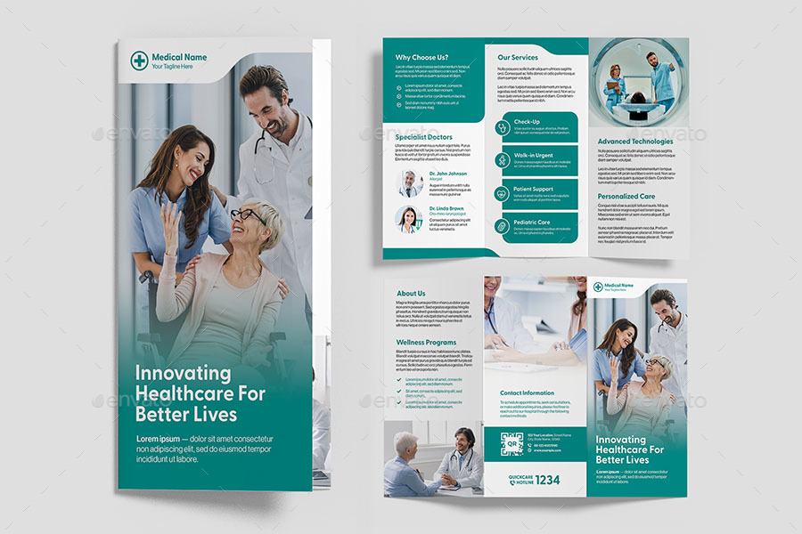 Modern Medical Templates Set, Print Templates | GraphicRiver