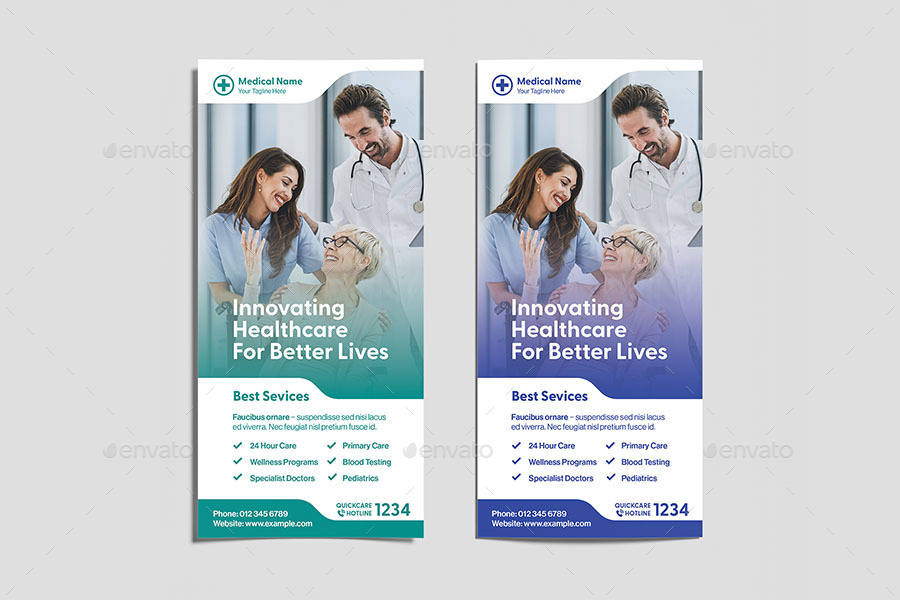 Modern Medical Templates Set, Print Templates | GraphicRiver