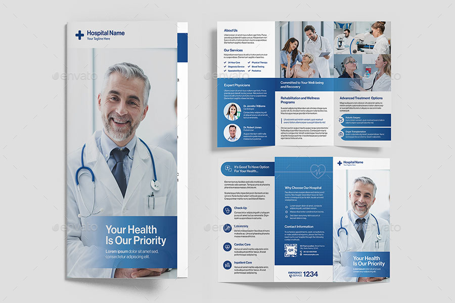 Medical / Hospital Templates Set, Print Templates | GraphicRiver