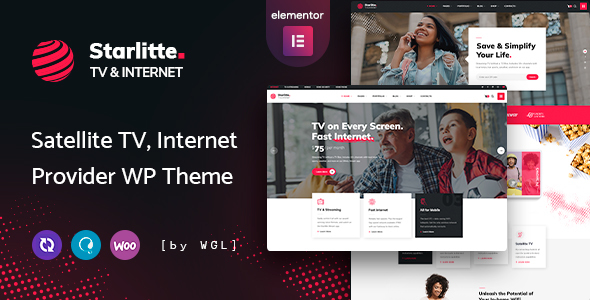 Starlitte - TV & Internet Provider WordPress Theme by WebGeniusLab