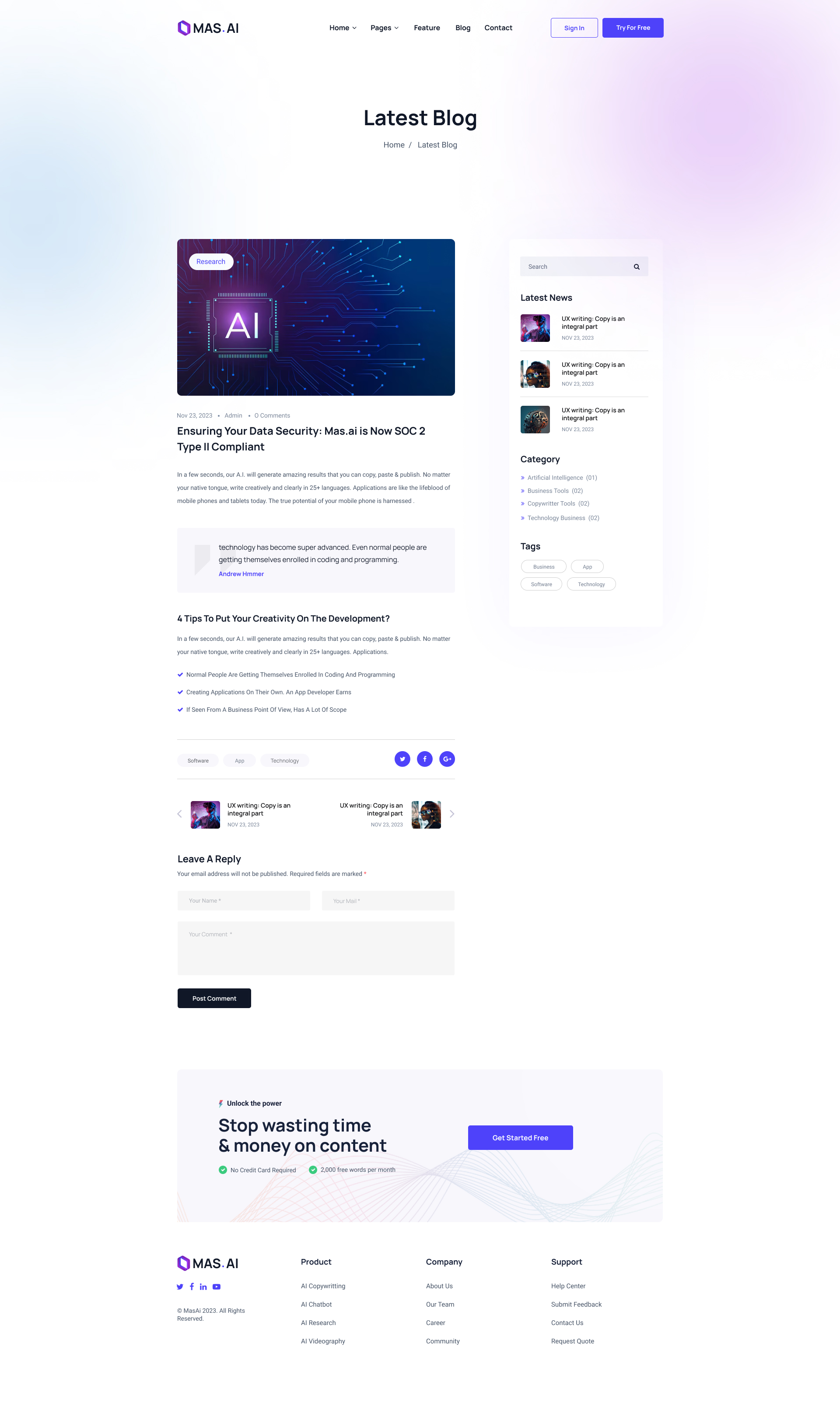 MasAI - AI Generator Figma Template by freekytheme | ThemeForest