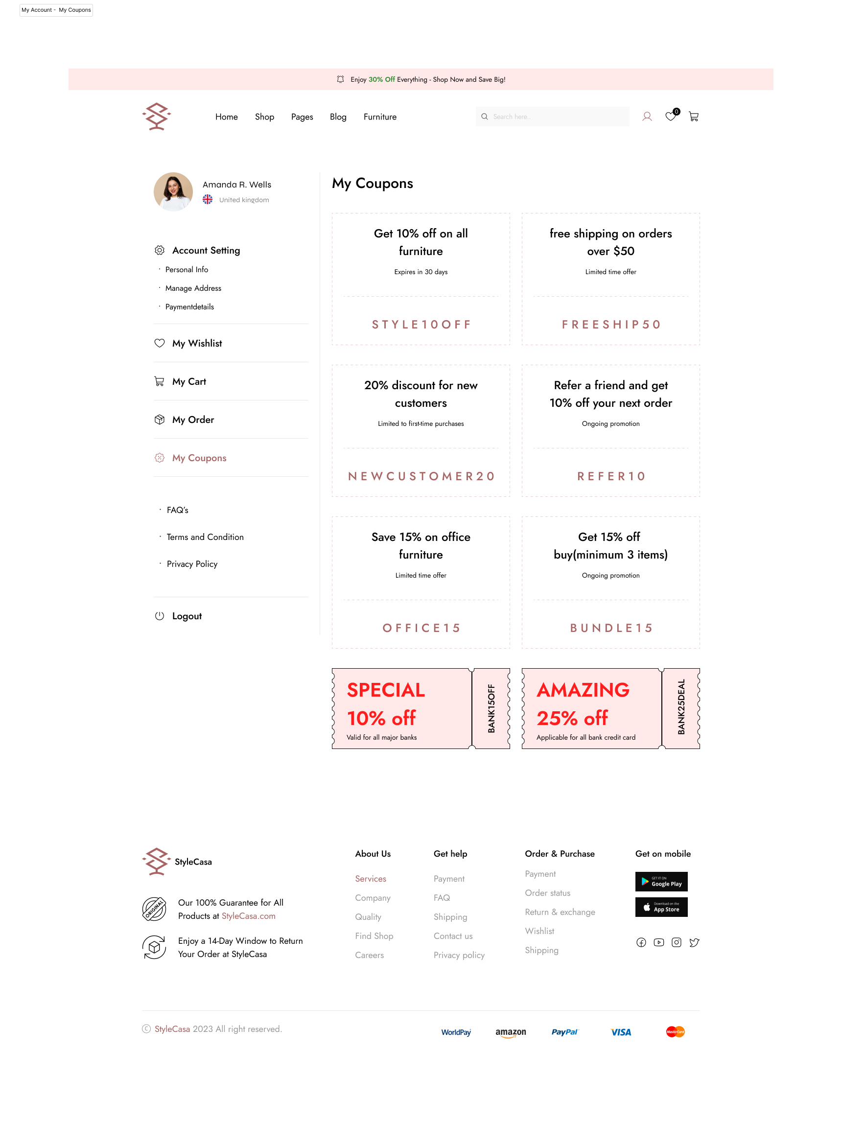 StyleCasa - Modern Furniture WooCommerce Figma Design Template by ...