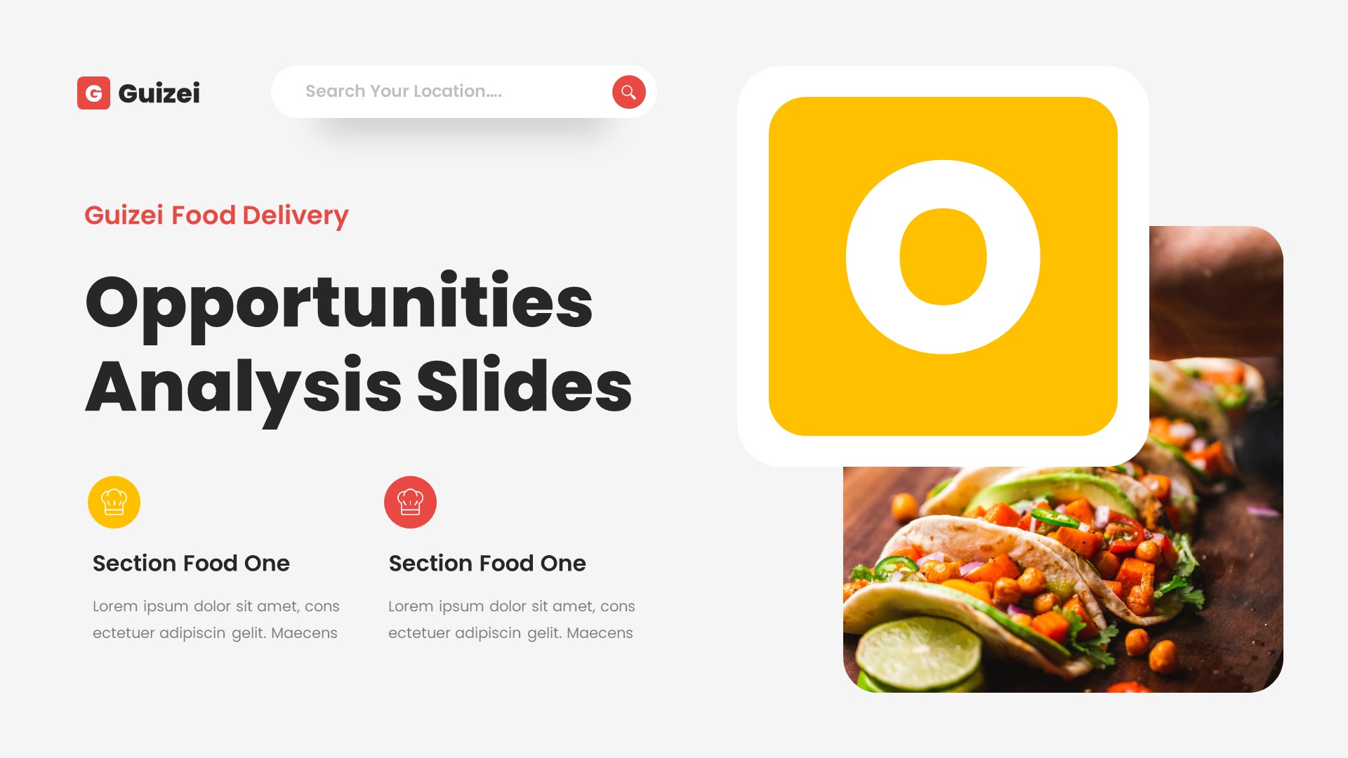 Guizei - Food Delivery Powerpoint Template, Presentation Templates