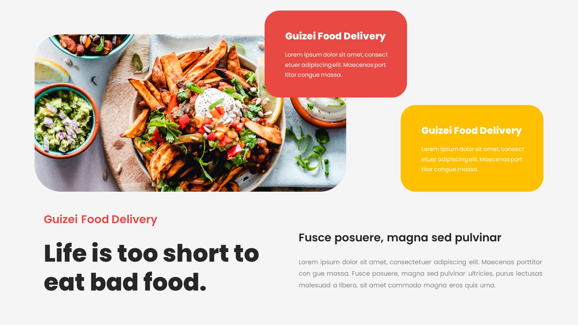 Guizei - Food Delivery Powerpoint Template, Presentation Templates