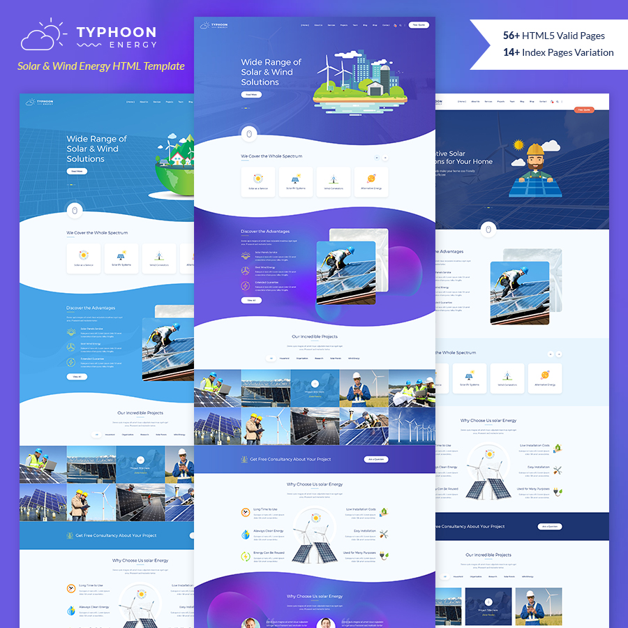 Typhoon - Solar & wind Energy eCommerce HTML Template by webstrot ...