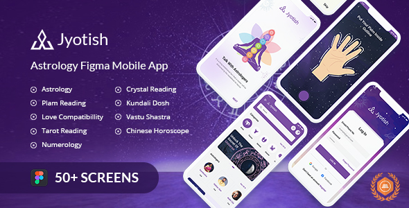 Jyotish Astrology Figma Mobile Application by webstrot | ThemeForest