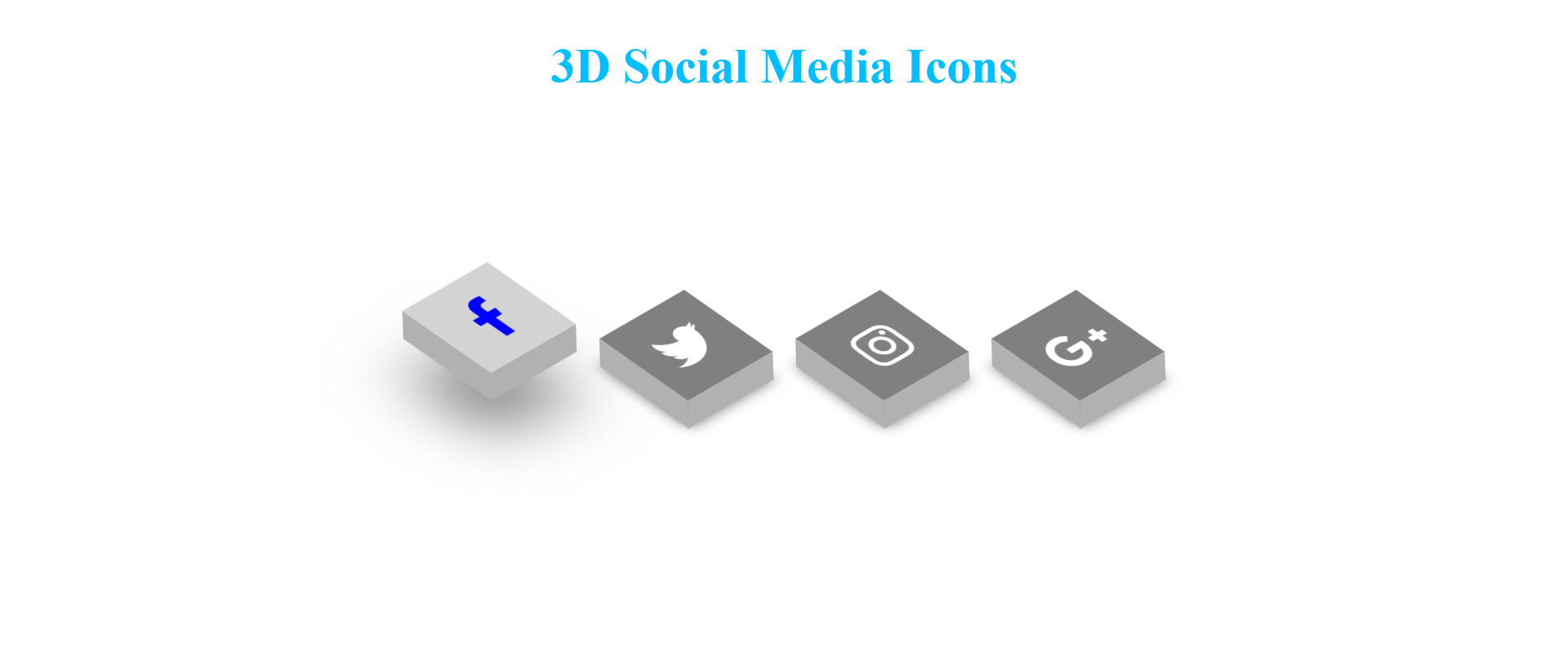 3D EFFECT SOCIAL MEDIA BUTTONS (4 DIFFERENT EFFECTS) by navnneetjakhar