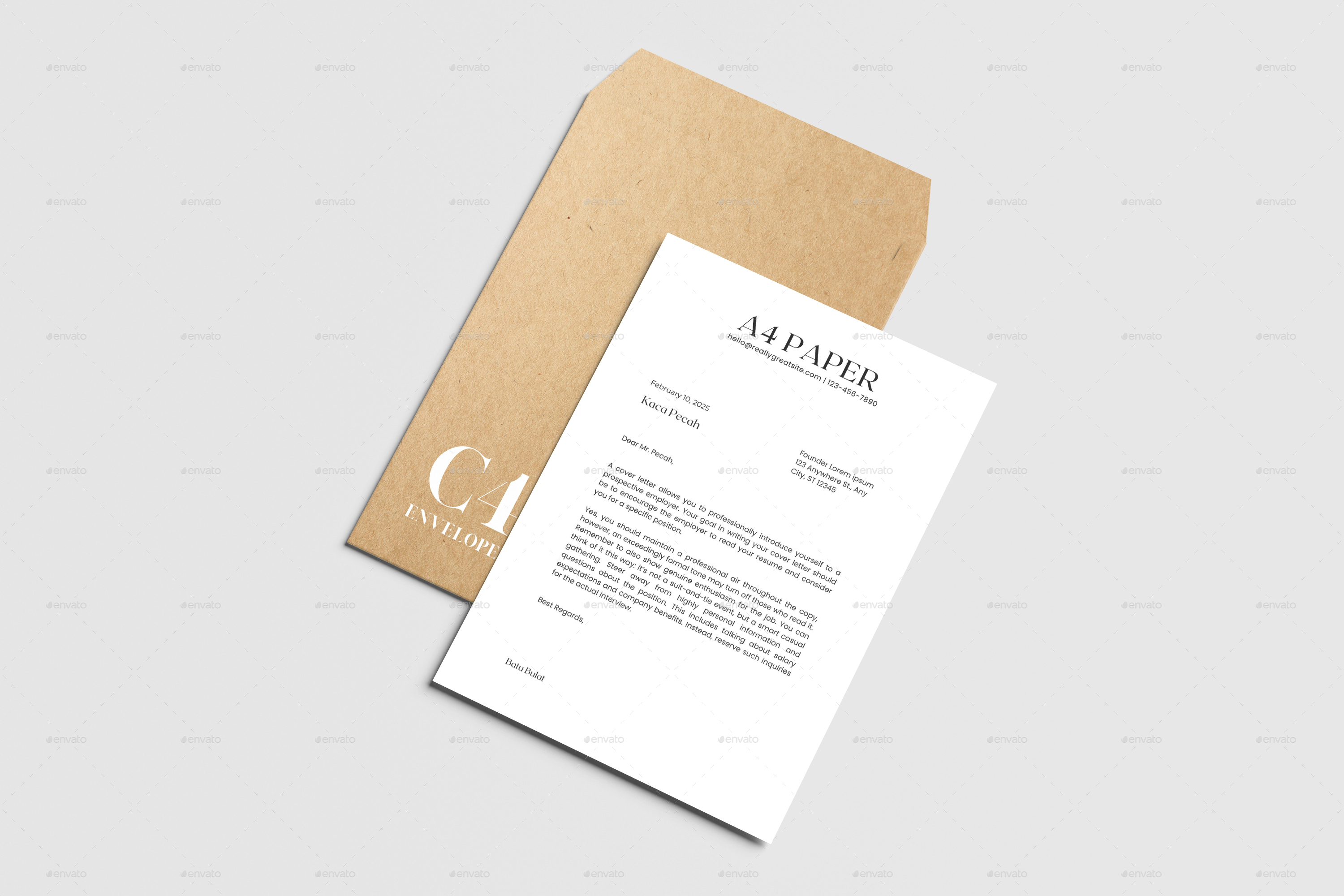 C4 Envelope Mockup, Graphics | GraphicRiver