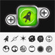Science Button with Space Icons, Vectors | GraphicRiver