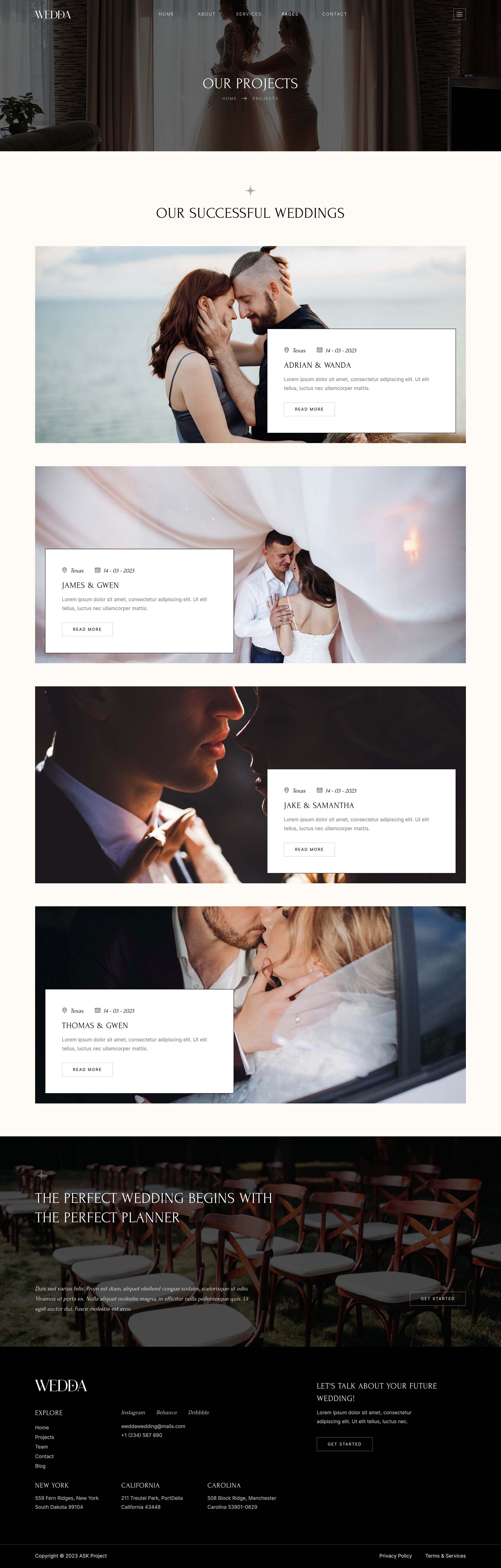 Wedda - Wedding & Wedding Planner Elementor Template Kit by askproject