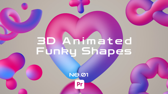 3D Animated Funky Shapes For premiere pro, Premiere Pro Templates ...