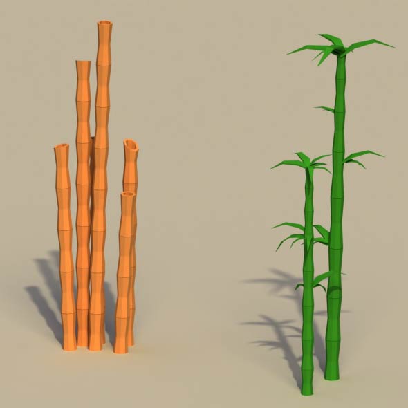 Low Poly Bamboo Trees by berkerdag | 3DOcean