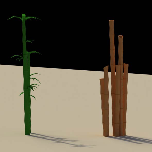 Low Poly Bamboo Trees by berkerdag | 3DOcean