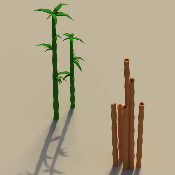 Low Poly Bamboo Trees by berkerdag | 3DOcean