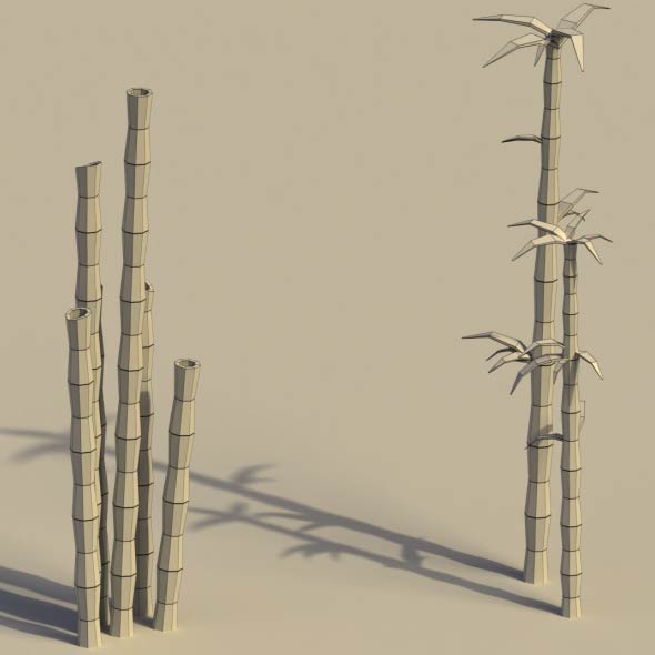 Low Poly Bamboo Trees by berkerdag | 3DOcean