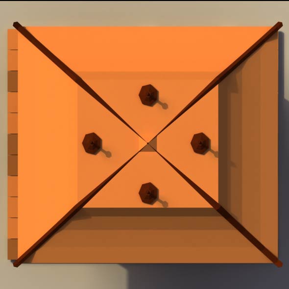 Low Poly Japanese Dais by berkerdag | 3DOcean