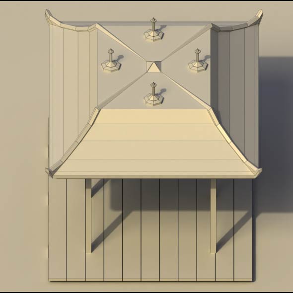 Low Poly Japanese Dais by berkerdag | 3DOcean