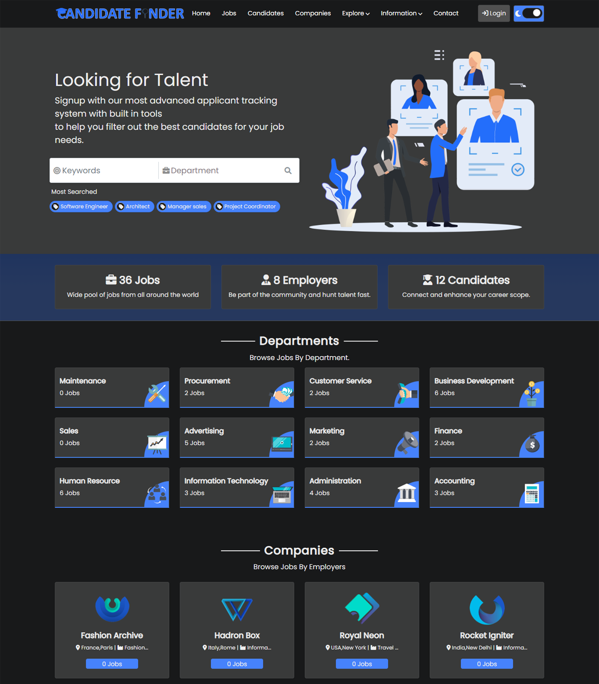 Candidate Finder SaaS - Recruitment Management and Job Portal by codewand