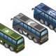 Isometric Set of Military Buses, Vectors | GraphicRiver