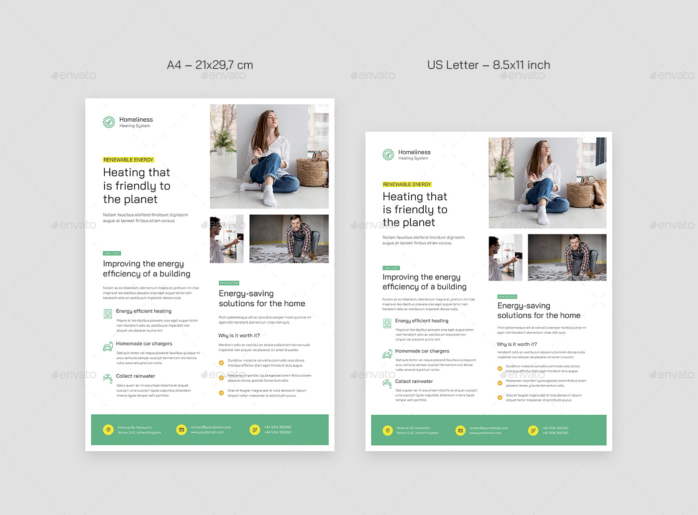 Heating System Flyer Template, Print Templates | GraphicRiver