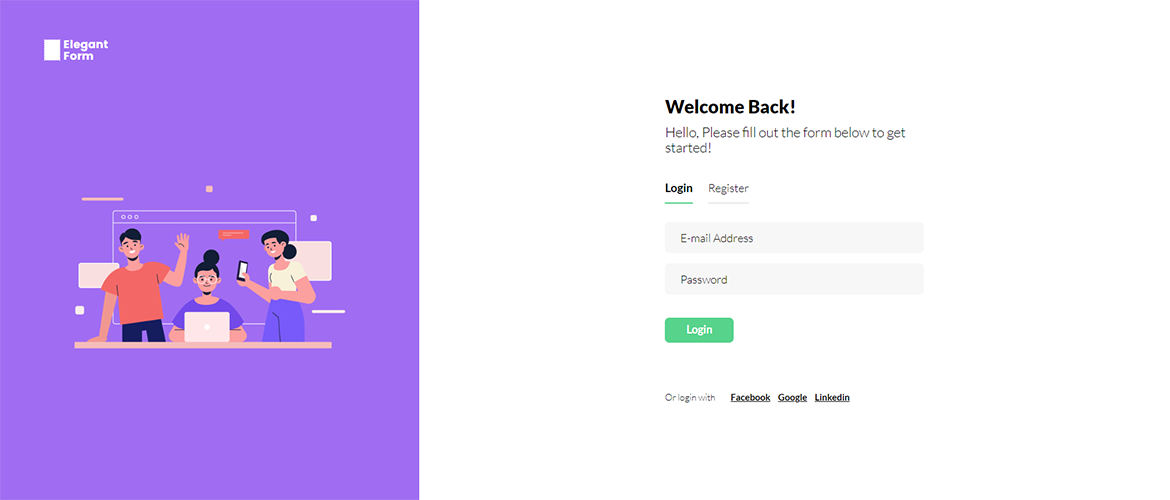 Elegant Forms - Login and Register Form Templates by logixxgrid ...