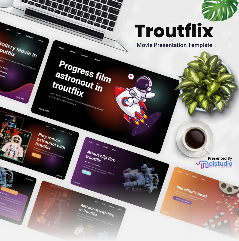 Troutflix - Movie Streaming & Film Production Powerpoint Template ...