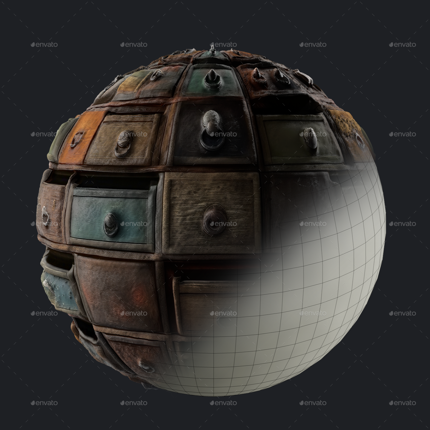 Old wooden drawers texture - tile by bazzo | 3DOcean