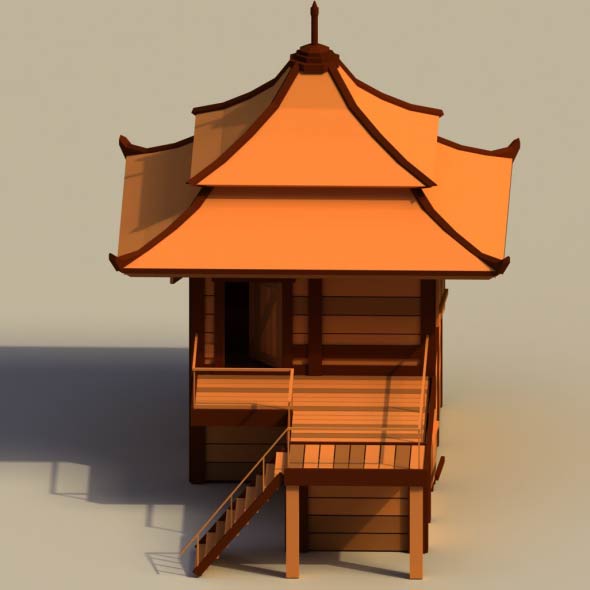 Low Poly Traditional Japanese House by berkerdag | 3DOcean