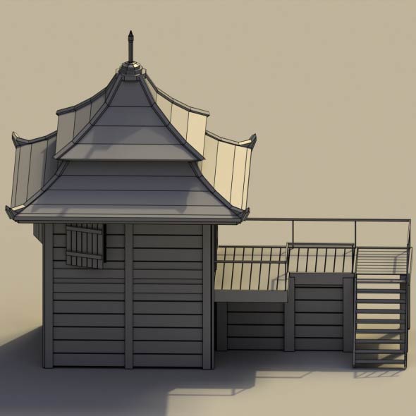Low Poly Traditional Japanese House by berkerdag | 3DOcean
