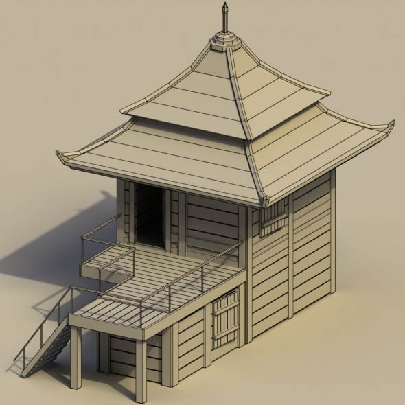 Low Poly Traditional Japanese House by berkerdag | 3DOcean