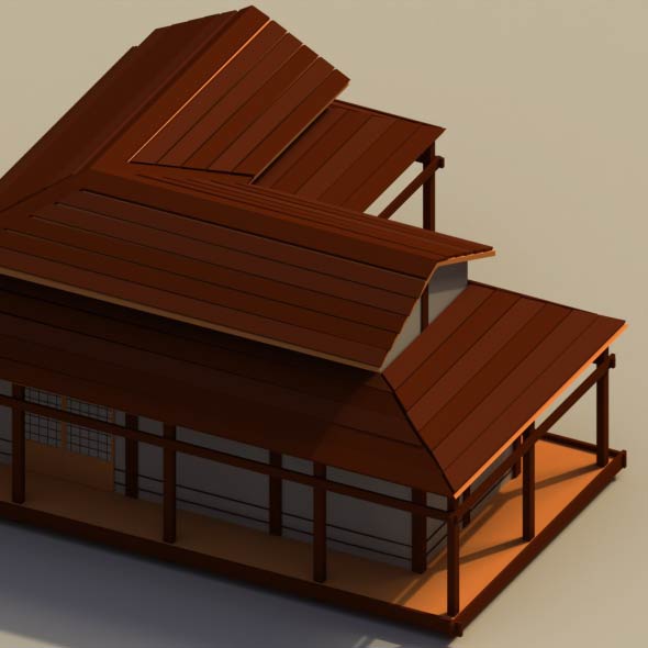 Low Poly Traditional Japanese House 2 by berkerdag | 3DOcean