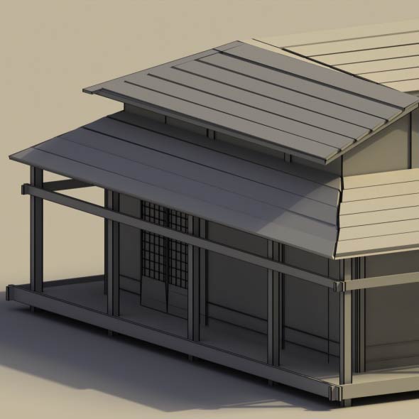 Low Poly Traditional Japanese House 2 by berkerdag | 3DOcean