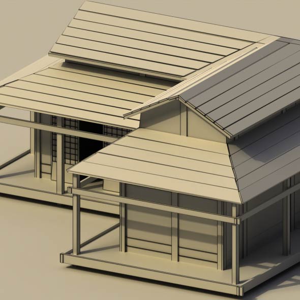 Low Poly Traditional Japanese House 2 by berkerdag | 3DOcean