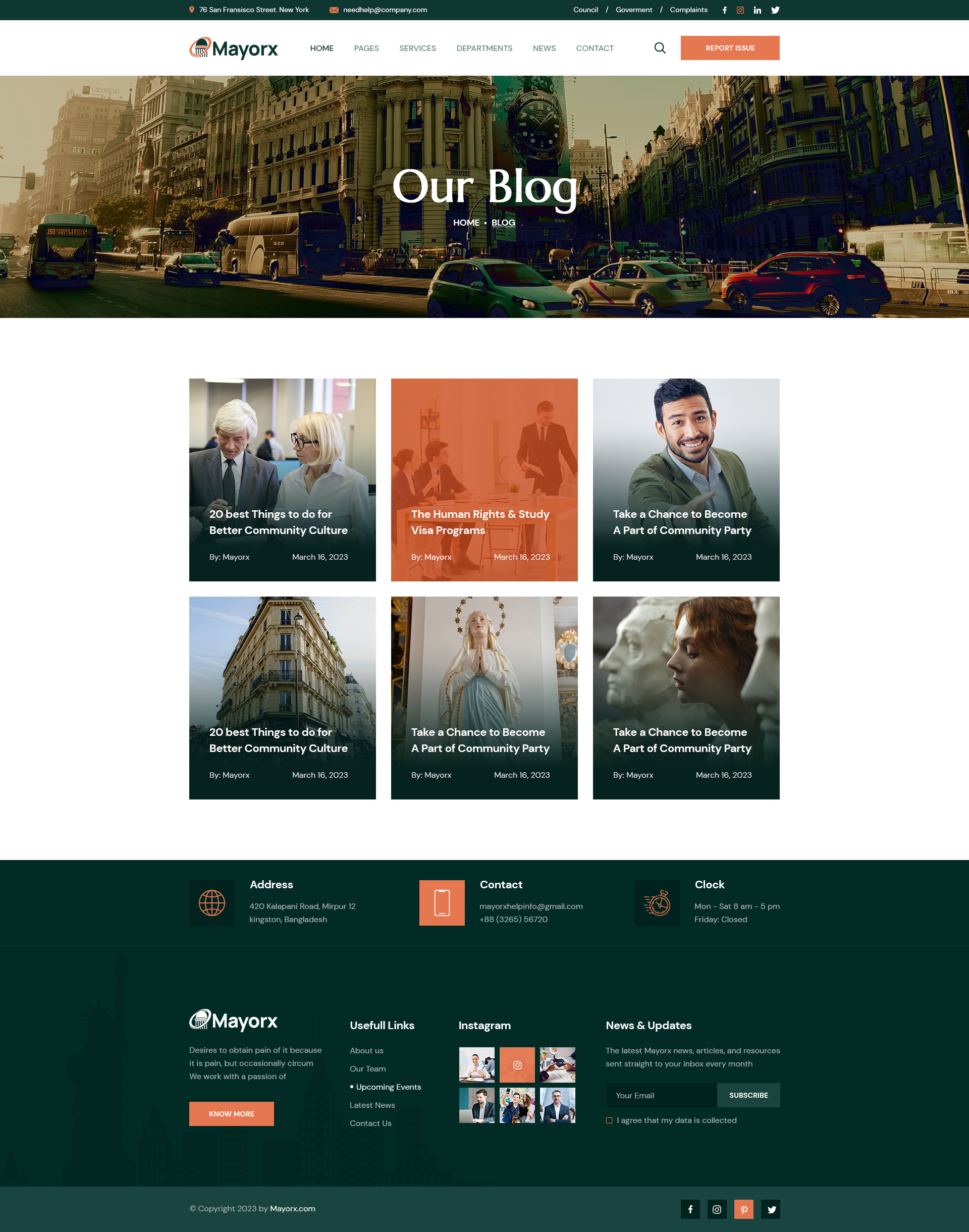Mayorx – Municipal and Government PSD Template by AQLOVA | ThemeForest