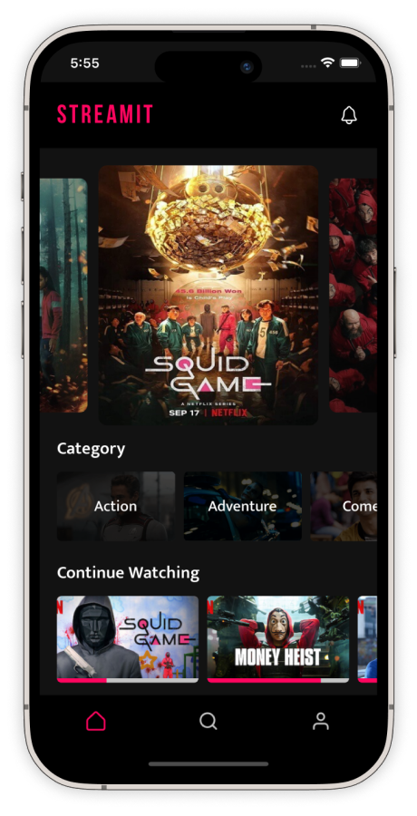 Movie Series Video Streaming App Template In React Native Cli Netflix Clone Template By