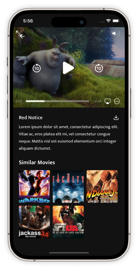 Movie Series Video Streaming App Template in React Native CLI | NetFlix Clone Template by ...
