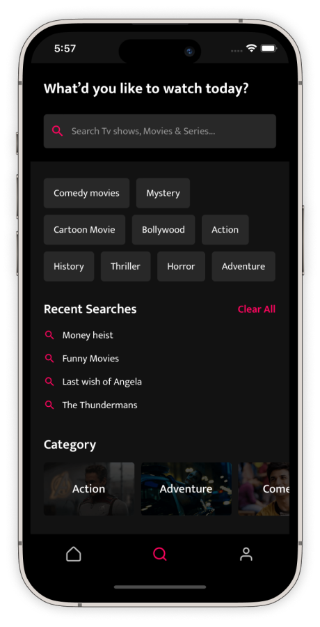 Movie Series Video Streaming App Template In React Native Cli Netflix Clone Template By
