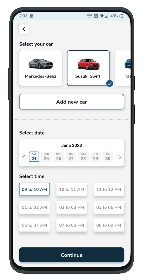 Car Service Appointment Booking App Template in React Native | Multi ...