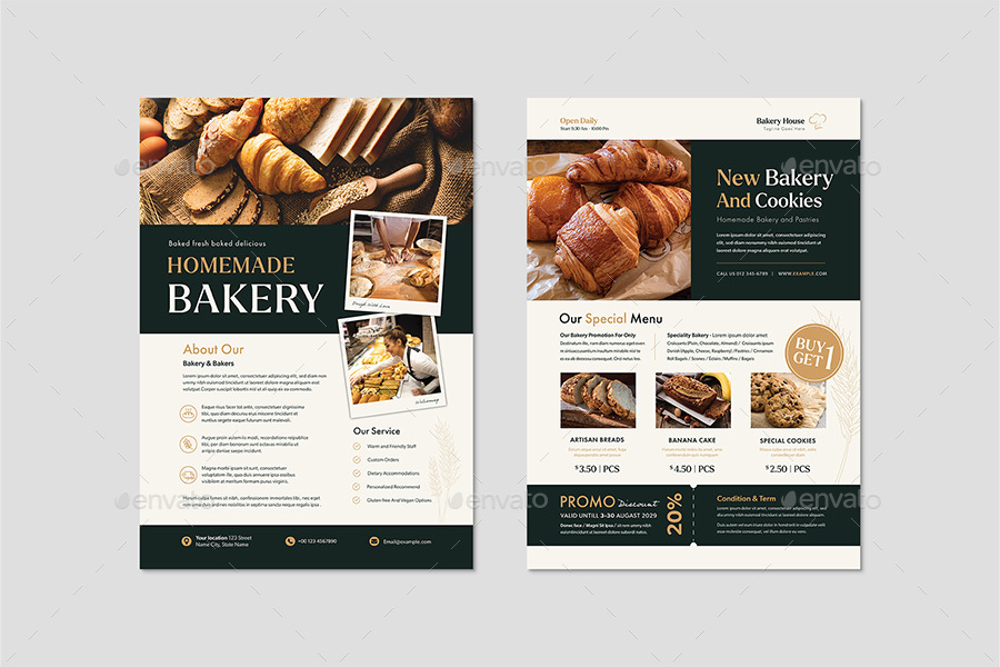 Bakery Flyer Template, Print Templates | GraphicRiver