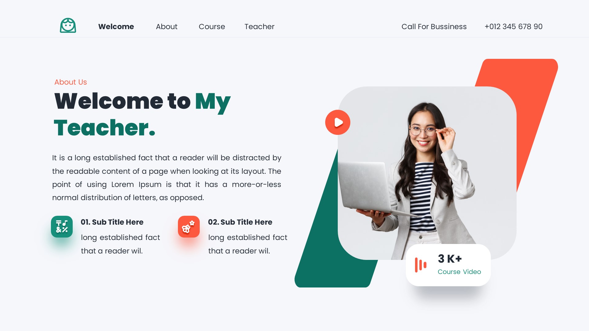 My Teacher - Education Course Powerpoint Presentation Template ...