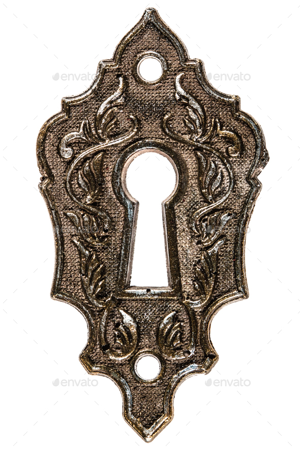 The keyhole, decorative design element, isolated on white background ...