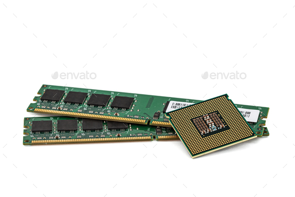 Random access memory and central processing unit of modern computer RAM ...
