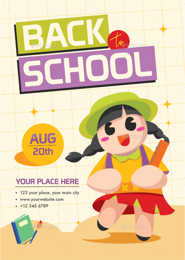 Back To School Flyer, Print Templates | GraphicRiver