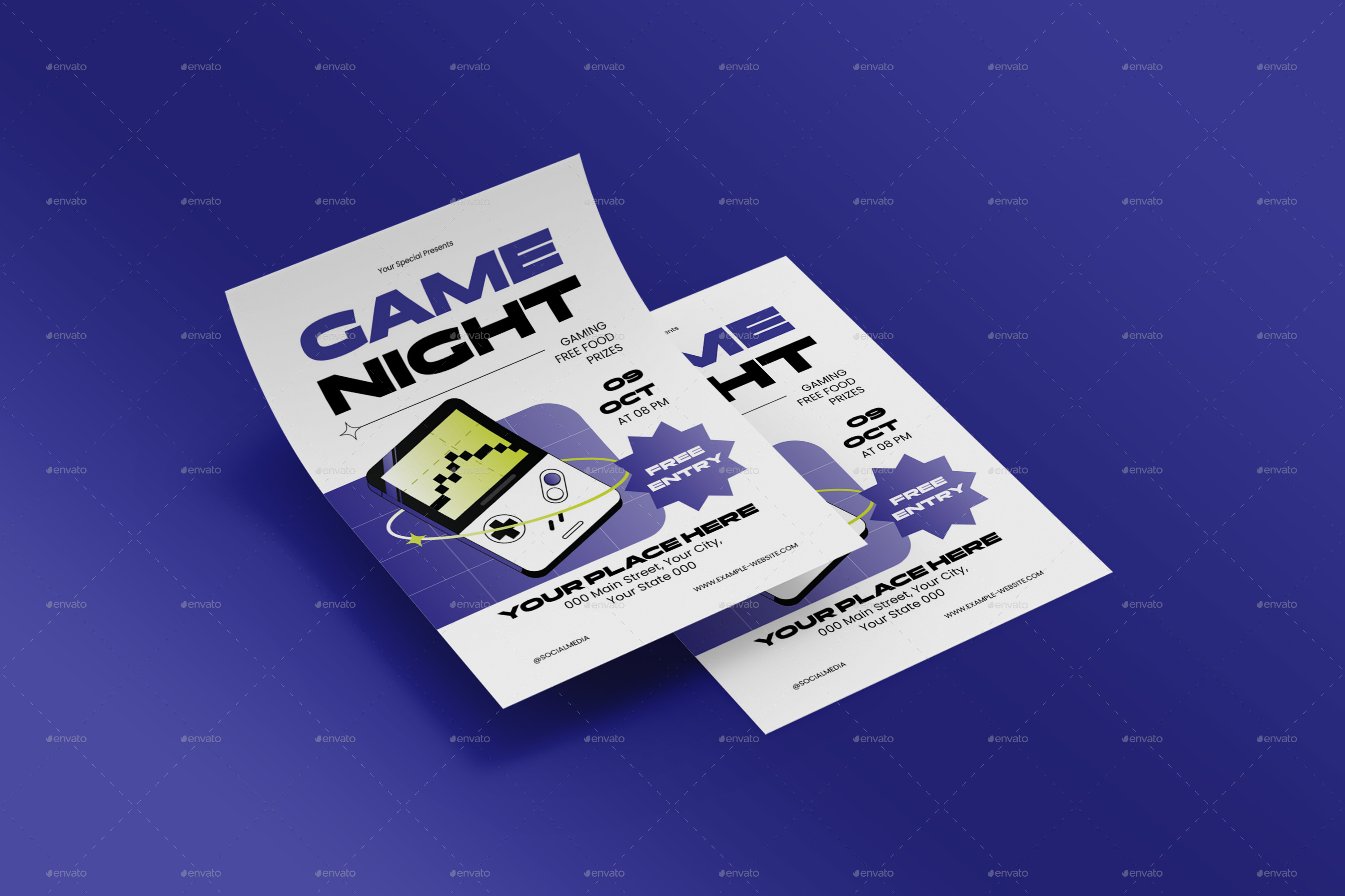 Game Night Flyer Set, Print Templates | GraphicRiver
