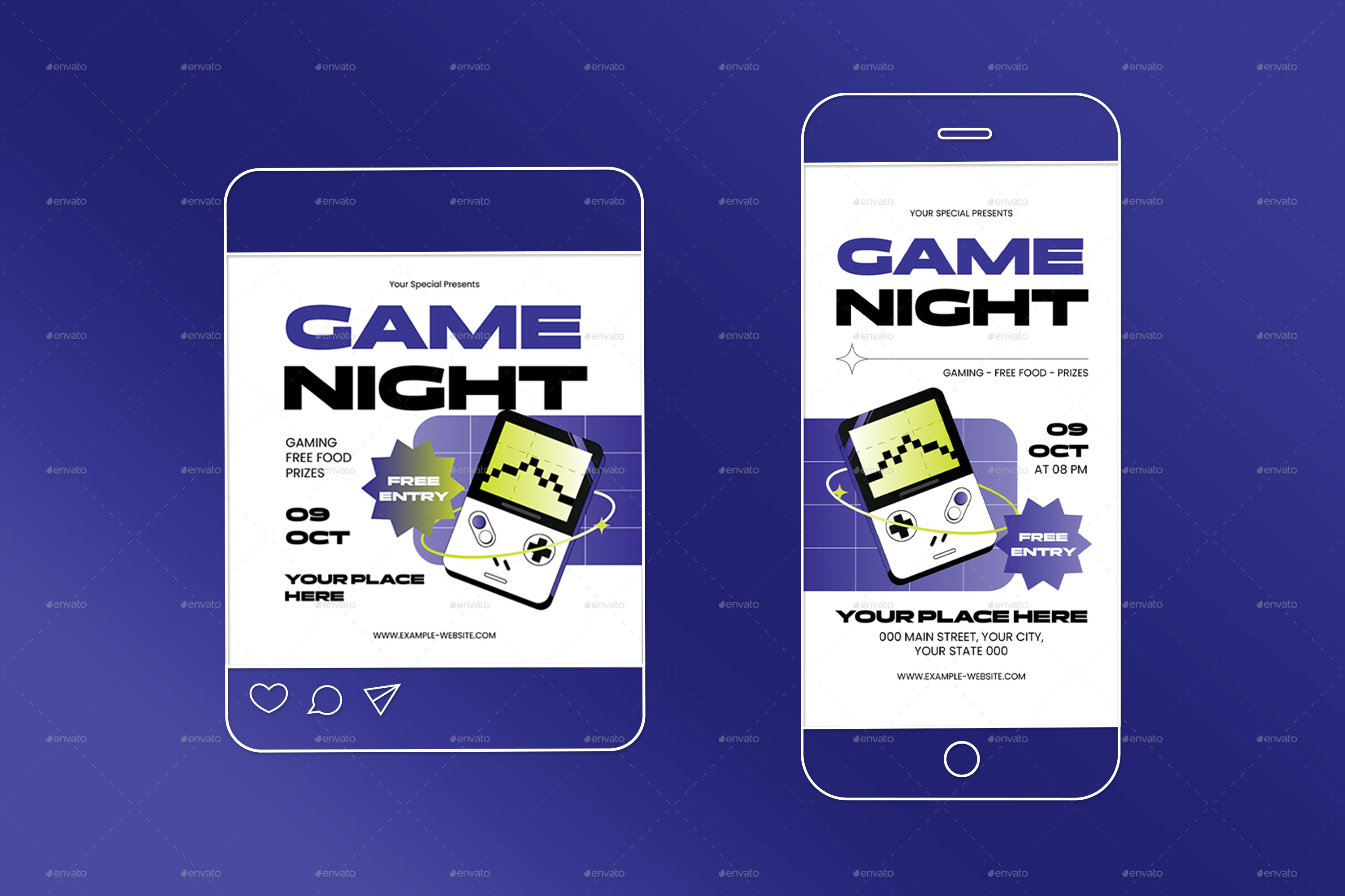 Game Night Flyer Set, Print Templates | GraphicRiver